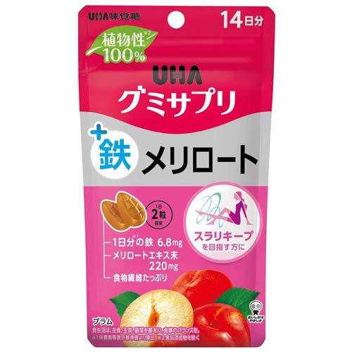 UHA味覺糖 軟糖補給 鐵＋Melilot黃香草木樨（14日份／28粒）補鐵+美體+去水腫 – 小熊藥妝 - 日本藥妝直送台灣